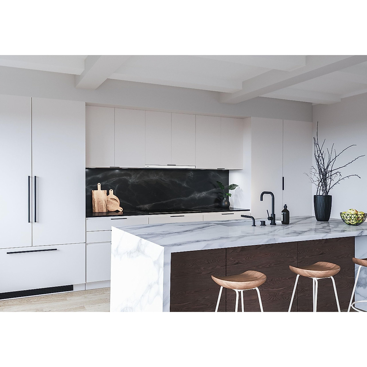 Zephyr ZPI-E30B290 Pisa 180-290 CFM 30 Inch Wide Under Cabinet Range Hood with LumiLight LED Lighting - White