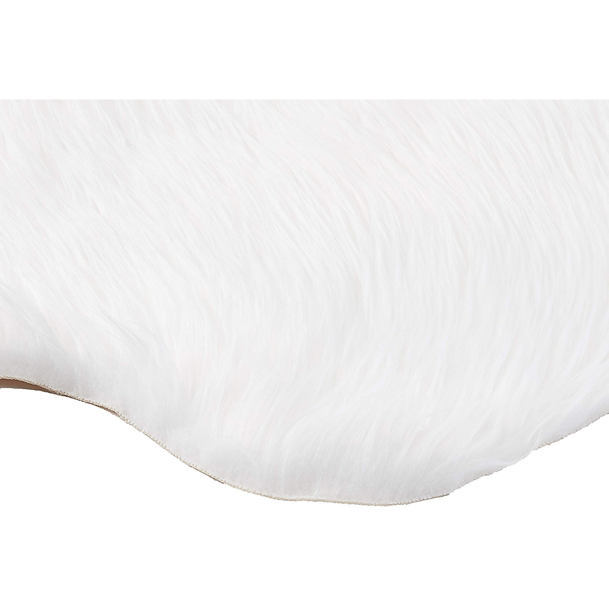 Delectable Garden Soft White Faux Sheepskin Faux Fur Chair Couch Cover Modern Area Rug Baby Blanket for Bedroom Floor Sofa Living Room Approx: 2 x 3 Feet - White