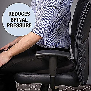 HealthSmart 360 Degree Swivel Seat Cushion, Chair Assist for Elderly, Swivel Seat Cushion for Car, Twisting Disc, Black Leather, 15 Inches in Diameter