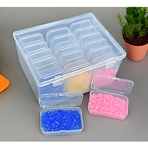 CHSZCHOMER 38 transparent plastic boxes - suitable for storing beads and small items