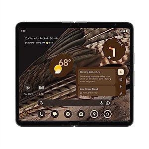 Google Pixel Fold Unlocked Android 5G Smartphone Dual Sim (Single sim+ Esim) 12GB + 512GB Storage US Version Model G9FPL - US Warranty (Ships After 07/03) (Obsidian)