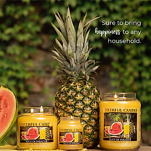 A Cheerful Giver - Slice Of Paradise Scented Glass Jar Candle (24 oz) with Lid & True to Life Fragrance Made in USA