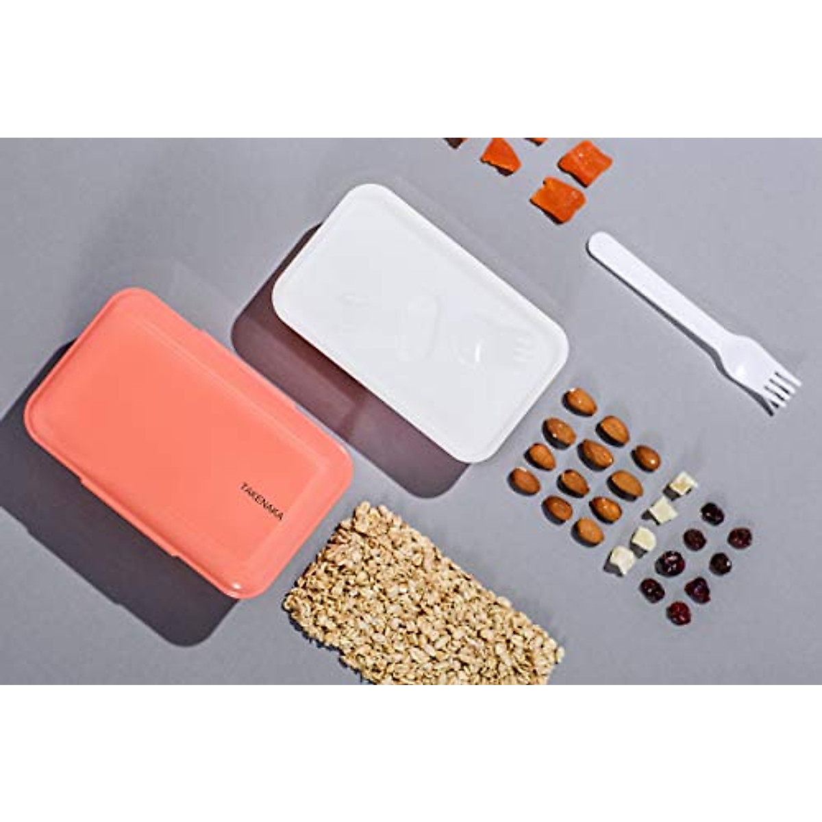 TAKENAKA Bento Bite Dual from, Eco-Friendly and Sustainable Japanese Style Bento Lunch Box (Tangerine Orange)