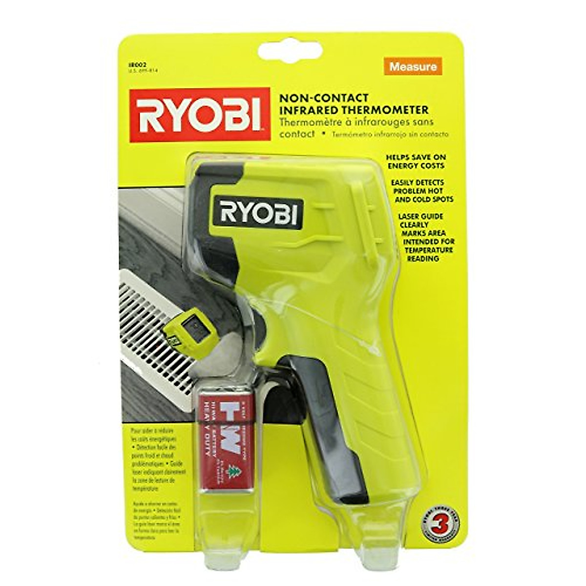 Ryobi IR002 Infrared Thermometer for Checking Cold and Hot Spots in Your Home