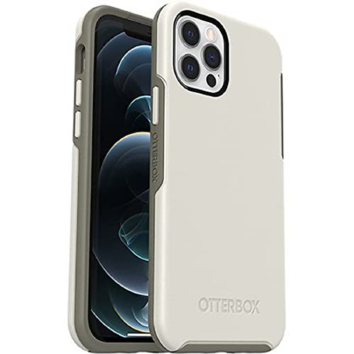 OtterBox Symmetry Series+ Case with MagSafe for iPhone 12 & iPhone 12 Pro (Only) - Non-Retail Packaging - Spring Snow Beige