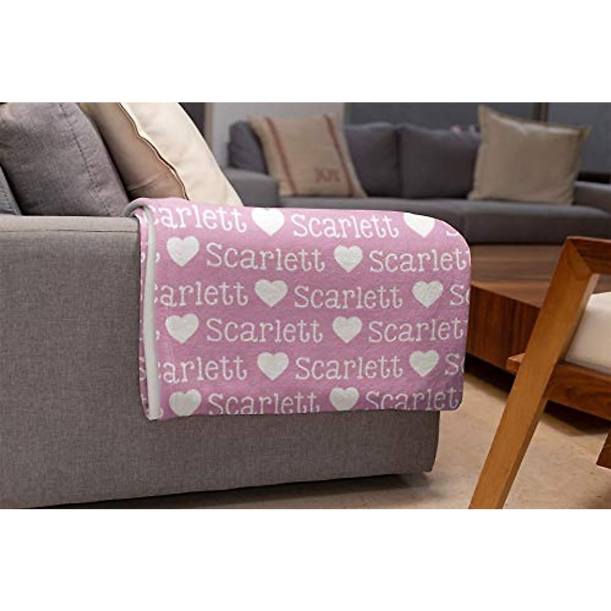 Personalized Name Blanket for Your Daughter, Customized Name Baby Blankets for Girls, Name Blanket for Daughter, Personalized Baby Blanket with Name for Girls. Great Gift for Birthday, Christmas