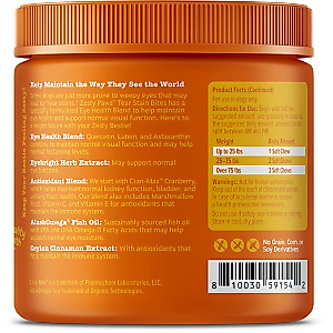Zesty Paws Tear Stain Support Soft Chews for Dogs - for Eye Moisture + Vision & Immune Support - Functional Supplements with Fish Oil, Lutein, Cranberry & Vitamin C - Chicken Flavor - 90 ct