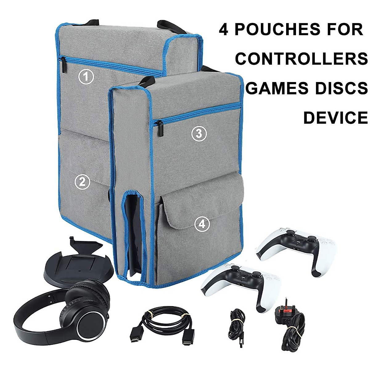 dtylean Black Dust Cover for PS5 Console, Anti Scratch Waterproof Sleeve for Playstation 5 Console Digital Edition & Regular Edition (Vertical)