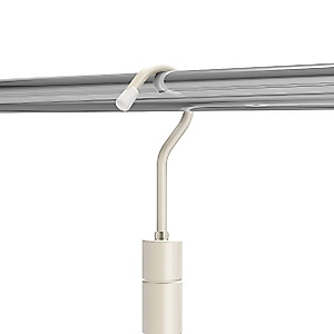 Simple Houseware Adjustable Closet Hanging Rod, White