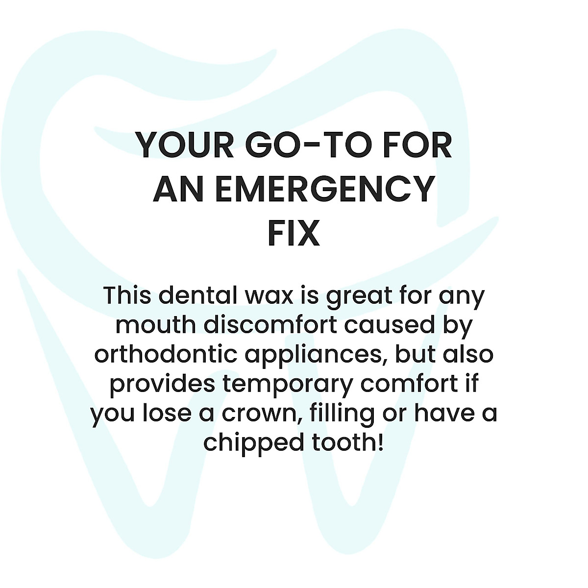 Braces Wax,10 Pack. Dental Wax for Braces & Aligners, Unscented & Flavorless - 50 Premium Orthodontic Wax-Strips. White Cases. Includes storage case. Food Grade ortho bracewax. Fresh Knight. (White)