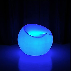 Magshion 16 Color LED Light Up Chair Modern Lighting Seat RGB Glowing Round Chair with Remote, Dimmable Decorative Lighting for Pub Cafe Cocktail Party