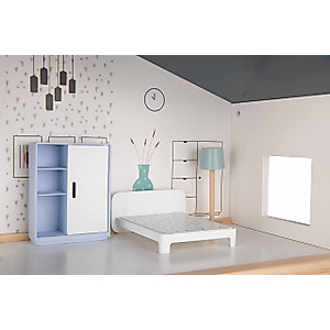 TOOKYLAND Wooden Dollhouse for Kids Doll House with Simulated Luxury Furniture Set Preschool Dollhouse Playset for Girls Toddlers Gifts