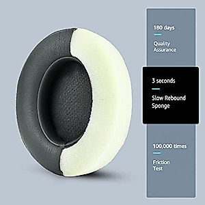 Wzsipod Studio 3 Replacement Earpads for Beats Wireless Headphones, Compatible with Beats Studio 2 Wired, Do Not Fit Solo 3/2, Beats Cushion Replacement Made of Memory Foam and PU Leather (Iron Grey)