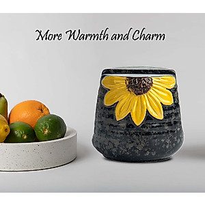 GABROC Sunflower Sponge Holder for Kitchen Sink Kitchen Dish Sponge Holder Ceramic Kitchen Sink Sponge Holder Yellow Sink Caddy Kitchen Sink Organizer Decor for Kitchen