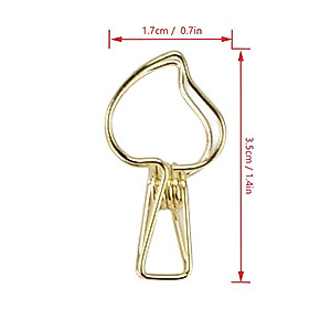 Chip Clips 20pcs, Hollowed 1.4in Bag Clips Food Clips Leaf Design Metal Bag Clips for Chips Electroplating Iron Wire Bag Clips Photo Clips Clothespins Clip for Food Bags, Laundry, Paper(Gold)