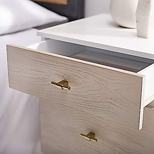 Safavieh NST5002D, 18" W x 15.7" L x 24" H, White/White Washed