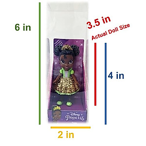 Amarina Packed in Clear Box for Gift Disney Princess Mini Poseable 3.5'' Doll Choose from All 11 Style Princess Characters (Tiana)