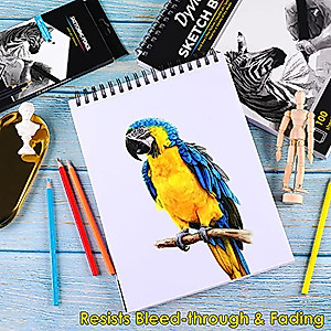 Dyvicl Sketch Pad 9"x12" Sketch Book Set, Pack of 2, 100 Sheets Each(68 lb/100gsm), Spiral Bound Acid Free Drawing Paper for Graphite Pencil, Colored Pencil, Charcoal, Soft Pastel