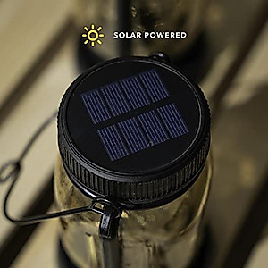 iHeartDogs Dog & Butterfly Solar Lantern Fairy Lights - Outdoor Hanging Jar & Garden Stake, 2 Piece Set