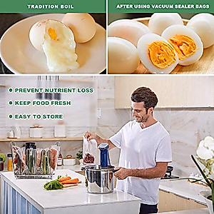 Vacuum Sealer Bags,Heavy Duty Pre-Cut Design Commercial Grade 4x6 Inch Food Sealable Bag for Heat Seal Food Storage,Smell Proof Bags Boilsafe to 280°F Freezable, Resizable,Reuseable (100Pcs)