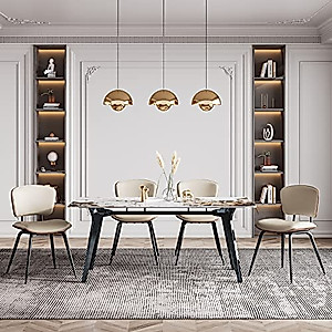 AQG Dining Chairs Mid Century Modern Dining Chairs for Kitchen Dining Living Room Chairs (Beige, Pack of 2)