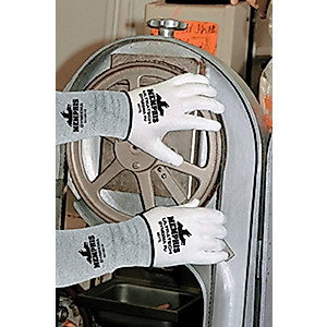 MCR Safety 9677M UltraTech Dyneema 13-gauge PU Coating Washable Gloves, White, Medium, 1-Pair