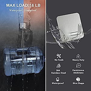 VIS'V 2 Pcs Suction Cup Hooks and 4 Pcs Adhesive Hooks