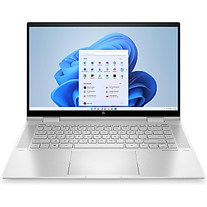 HP Envy x360 2-in-1 Laptop 15-EW0013DX 15.6" FHD Touchscreen, Intel Core i5-1235U, 8GB DDR4 RAM, 256GB SSD Storage, Windows 11 Home, Natural Silver (Renewed)