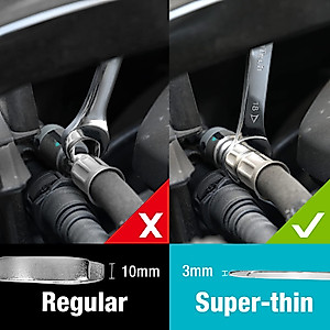 DURATECH 16 mm x 18 mm Super-Thin Open End Wrench, Metric