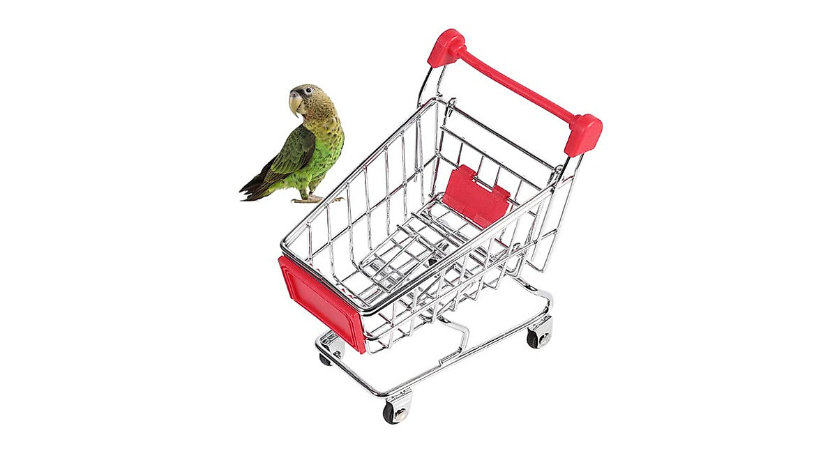 Parrot Cart Toy - Fun Mini Shopping Trolley