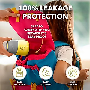 Vacuum Insulated Food Jar Portable 12oz Thermos incl. Folding Spoon, Cup. Hot & Cold Drinks Heated Soup Lunch Container for Kids and Women Premium BPA-Free Stainless Steel Leak Proof Starfruit Yellow