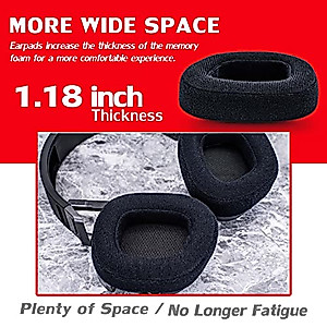 HS80 Ear Pads Compatible with HS80 Headset I Thicker Enhanced Memory Foam - More Soft Comfort Micro Velour by DIMOST