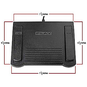 Transcription Foot Pedal for use with Express Scribe for Windows or Mac Transcription Software