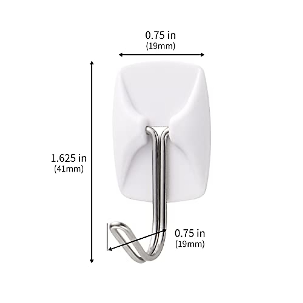 JELLYSUB 20 Hooks+40 Strips, Small Wire Toggle Hooks Value Pack, Organize Damage-Free Utility Hooks, Hanging Hooks Heavy Duty with Adhesive Strips, No Tools Wall Hooks for Hanging