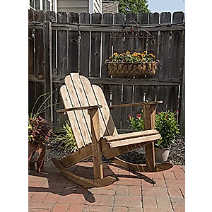 Linon Woodstock Rocking Chair, Teak