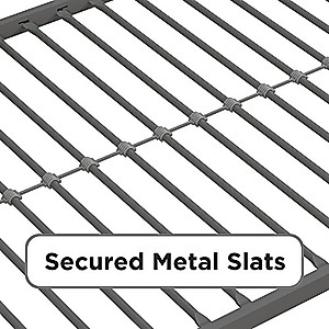 DHP Miles Metal Full Loft Bed with Desk, Silver