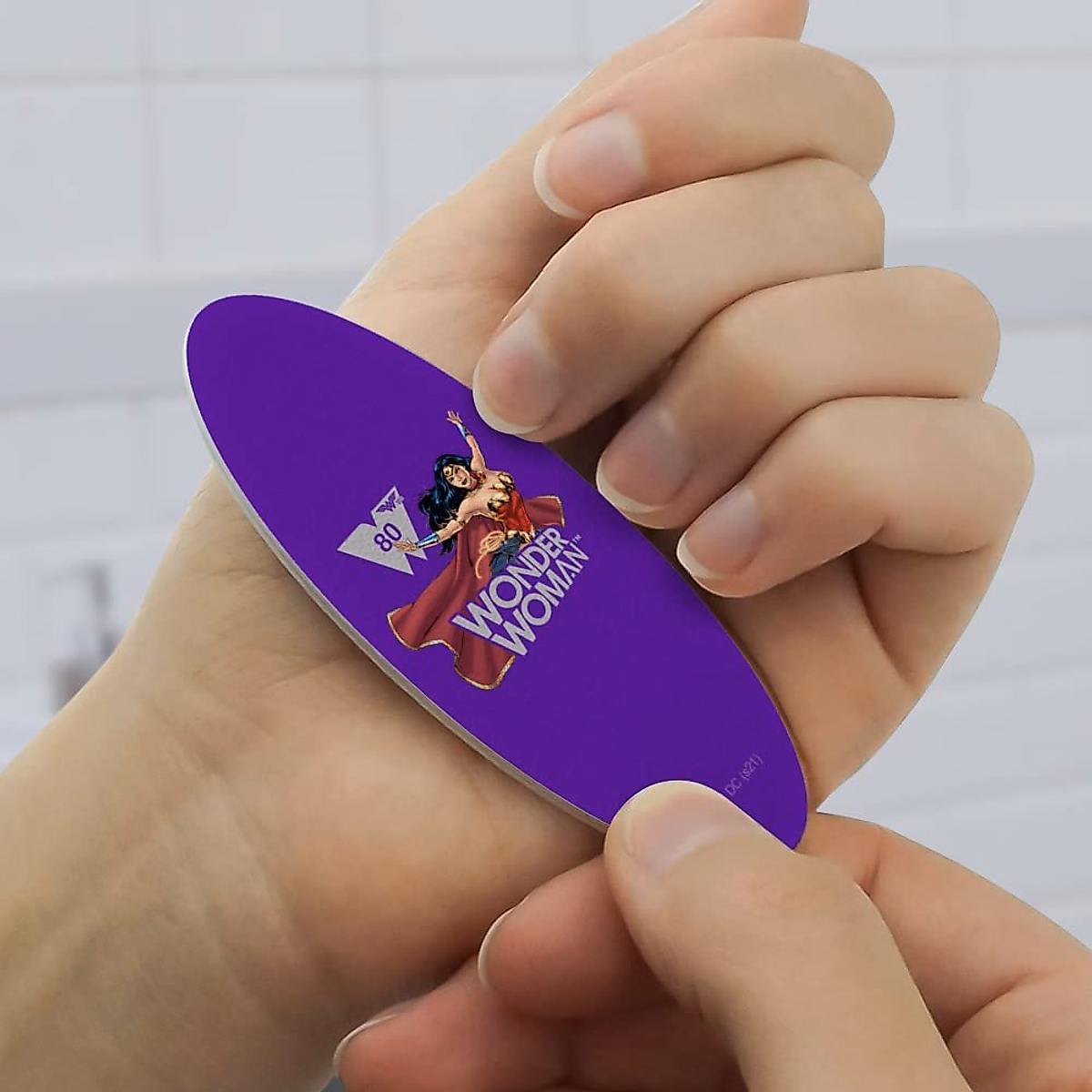 Wonder Woman 80th Warrior Purple Double-Sided Oval Nail File Emery Board Set 4 Pack