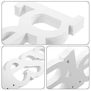 Blessed Letter Table Sign Blessed Standing Letter Table Sign Rustic Wooden Home Signs Decor for Valentine's Day Wedding Graduation Party Baby Shower First Communion Christening Decorations (White)