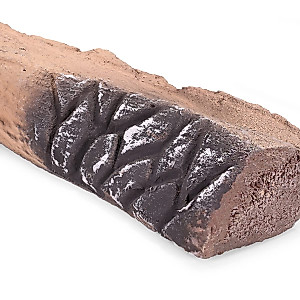 Barton 10-Piece Fireplace Logs Ceramic Logs Wood Fire Place Log Gas Heat Resistant Realistic Logs Stackable Logs Indoor or Outdoor Set (10pcs)