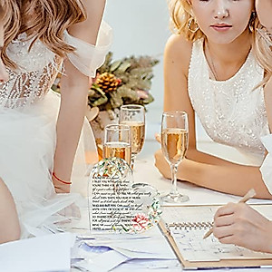 Bridesmaid Gifts Maid of Honor Gifts from the Bride Bridesmaid Proposal Gifts Acrylic Heart Sign with Flowers Eucalyptus Leaves Thank You Gift for Bridesmaids Wedding Party