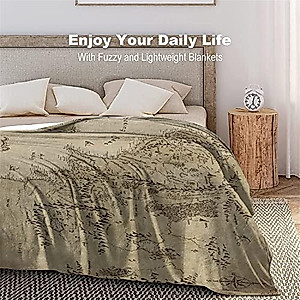 Blanket Middle Earth Map Blankets and Throws Premium Fleece Super Soft Throw Blanket Cozy Bed Blanket Couch Decorative for Home Bedding Living Room (Black, 50 * 40)