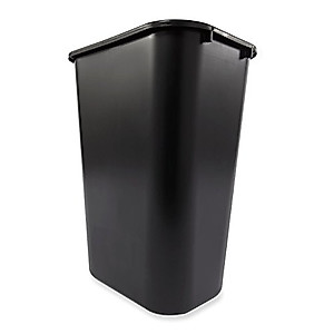 Rubbermaid Commercial Products 41QT/10.25 GAL Wastebasket Trash Container, for Home/Office/Under Desk, Black (FG295700BLA), Pack of 4