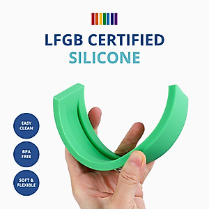 BLUE GINKGO Silicone Rainbow Stacker - Montessori Nesting Puzzle | Kids and Toddler | Stacking Sensory Toys - 10 Layers (Vibrant)