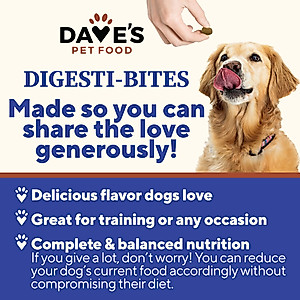Dave's Pet Food Digesti-Bites Easy to Digest Freeze Dried Chicken Dog Treats with Pumpkin Fiber & Probiotics, Complete & Balanced Nutritious, Freeze Dried Dog Food Topper, USA Made (12 oz)
