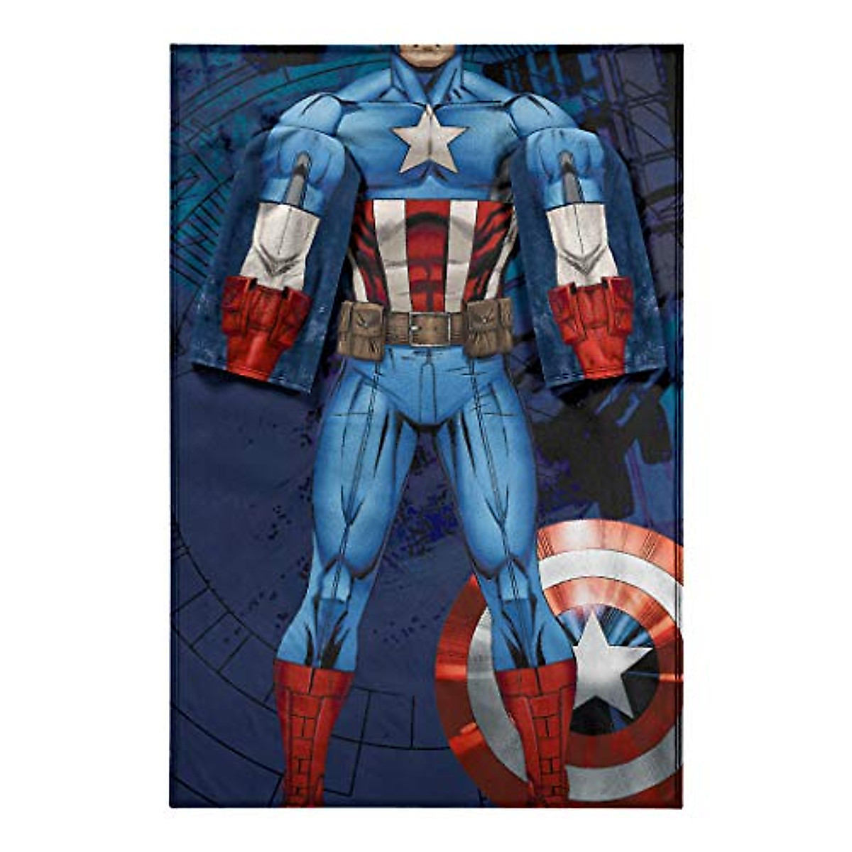 Northwest Comfy Throw Blanket with Sleeves, Adult (48 x 71 in), Captain America