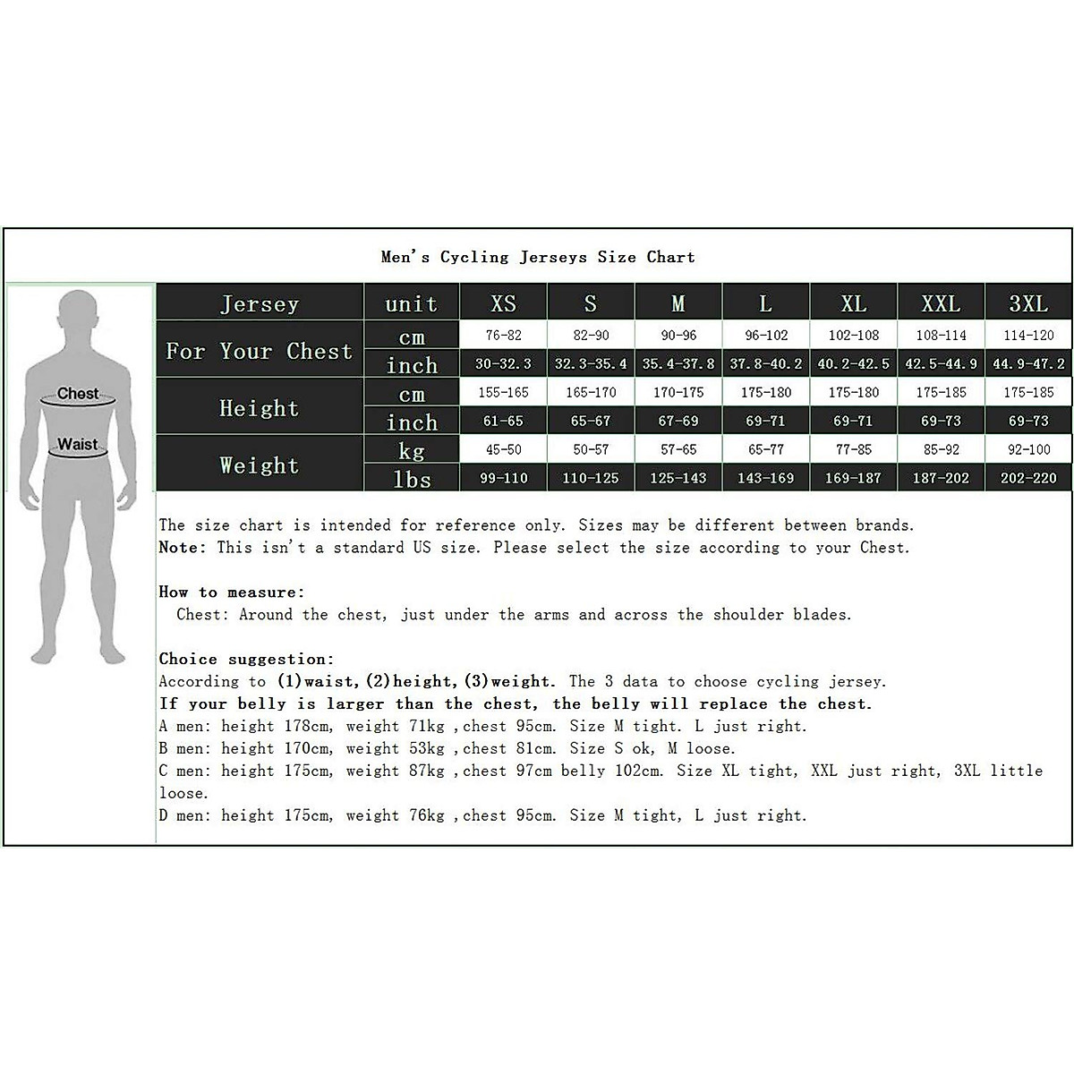 Cycling Jersey Mens Bike Summer Top Shirts Breathable Quick Dry Clothing America USA Size XXL