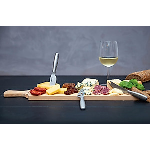 Boska Stainless Steel Cheeseboard Knife Set Amigo - For All Types of Cheese - Multi-Functional Cheese Slicer - Handheld Slicer - Silver Non-Stick - Dishwasher Safe - For Kitchen Cooking