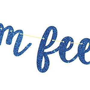 Dill-Dall I'm Feeling 22 Banner, 22nd Birthday Banner, 22nd Birthday Decorations, 22nd Birthday Backdrops ( Royal Blue )