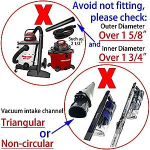 Kodahome Pet Shedding Brush Vacuum Attachment - Deshedding Tool Compatible with Most Vacuum Cleaners, Cat and Dog Hair Grooming Tool Hair Remover with Extension Hose with Universal Adapter (Universal Series)