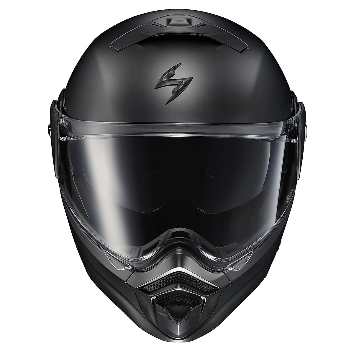 ScorpionEXO AT960 Modular Adventure Street Adult Motorcycle Helmet with Bluetooth Ready Speaker Pockets DOT ECE Approved (Solid Matte Black Medium)